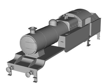 🚂 Metropolitan Railway/LNER H2 class 4-4-4T loco 1/100 scale・ 3D File ...