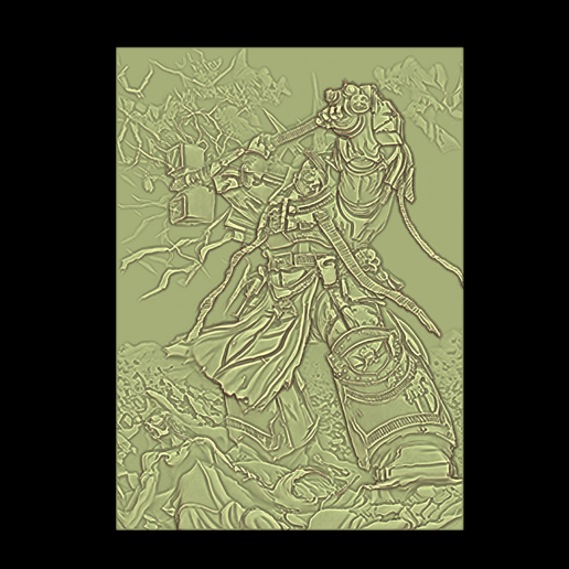 🎨 Grey Knights art Bas-Relief, wall art, poster from hammer of war 40 ...