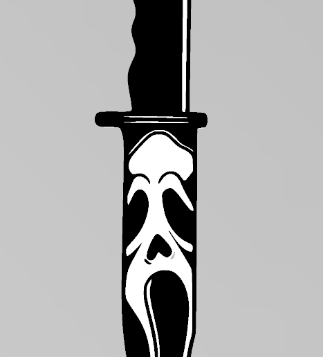 scream knife vector