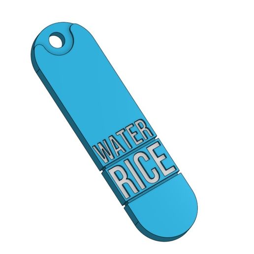 🌾 RICE AND WATER LEVEL MARKER FOR RICE COOKER KEYCHAIN・Free 3MF File ...