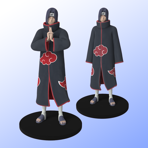 🥷 Itachi Uchiha - Akatsuki - (two poses / colored)・ 3MF File for 3D ...