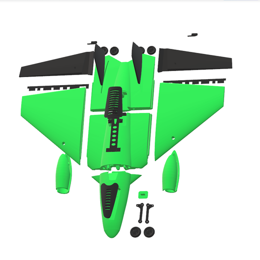 😡 The Angry Hornet (600mm Differential Thrust Flying Wing)・ STL File ...