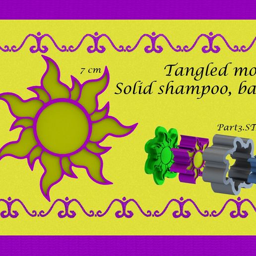 STL file Tangled mold: Bath bomb, solid shampoo 🛀 ・3D printable model ...
