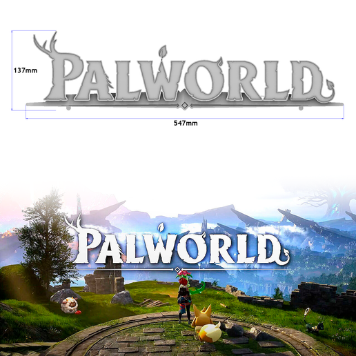 STL file Palworld 3D poster with backlight. 🎮 ・3D print model to ...