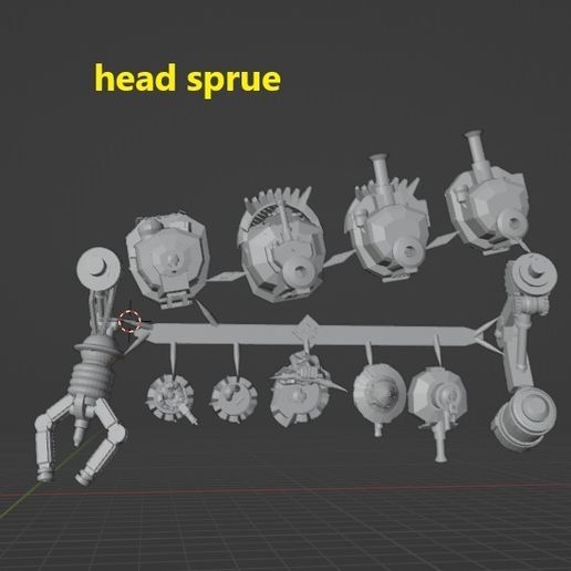 🔮 greenskin great giganto-mech model sprues・ OBJ File for 3D printing・Cults