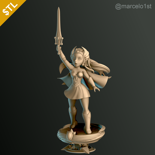 👸 She-Ra - Classic Princess Adora・ STL File for 3D printing・Cults