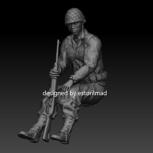 🫡 WW2 AMERICAN SOLDIER SITTING JEEP V2・ STL File for 3D printing・Cults