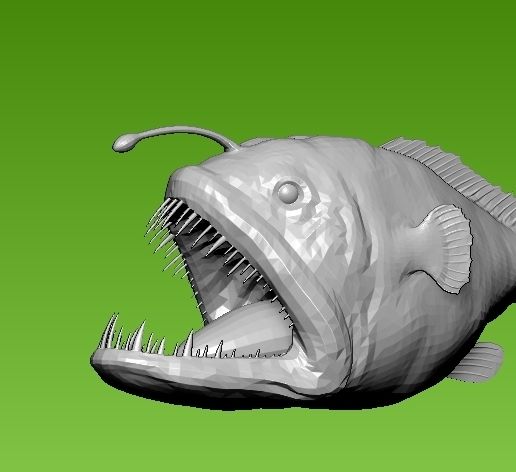 STL file Angler fish - lamp fish statue - 3D print 🐠 ・3D printer model ...