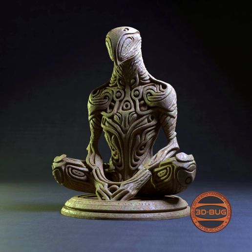 👽 Alien Zen decorative abstract sculpture・ STL File for 3D printing・Cults
