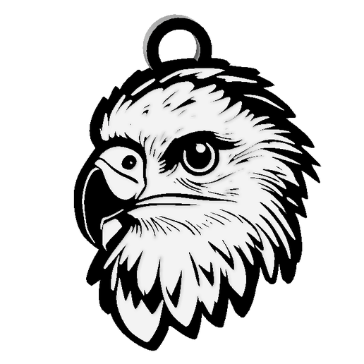 STL file PREMIUM HAWK KEYCHAIN / EARRINGS / NECKLACE 🦅 ・3D printer ...