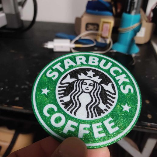 STL file Starbucks cup holder and key chain - Starbucks cup holder and ...