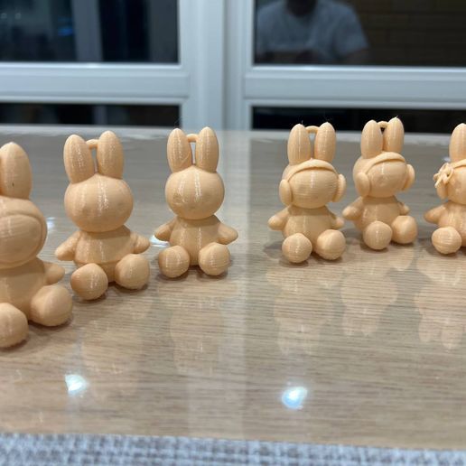 🗝️ Miffy set of 5 keychains・ STL File for 3D printing・Cults