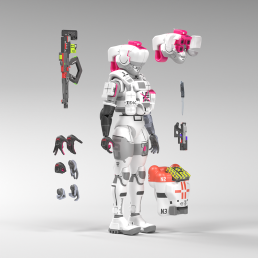 🐚 Marathon Recon Shell 5.5" action figure・ STL File for 3D printing・Cults