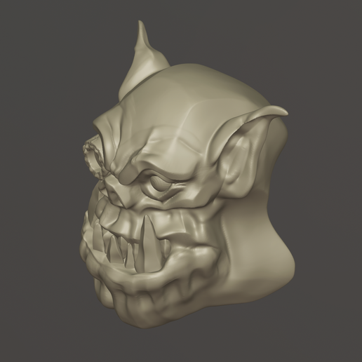 🎲 Ork head・Free STL File for 3D printing・Cults
