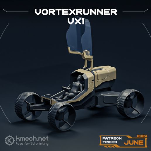 3D file VortexRunner VX1 Vehicle 🏎️ ・3D printing model to download・Cults