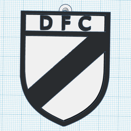 Archivo 3D gratis Llavero Escudo Danubio Fútbol Club de Uruguay 🇺🇾 ...