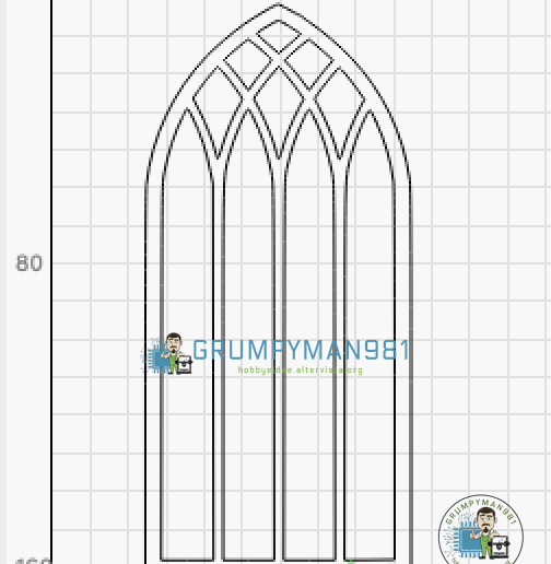 🪟 Gothic window・ DXF File for CNC machining - Laser cutting・Cults