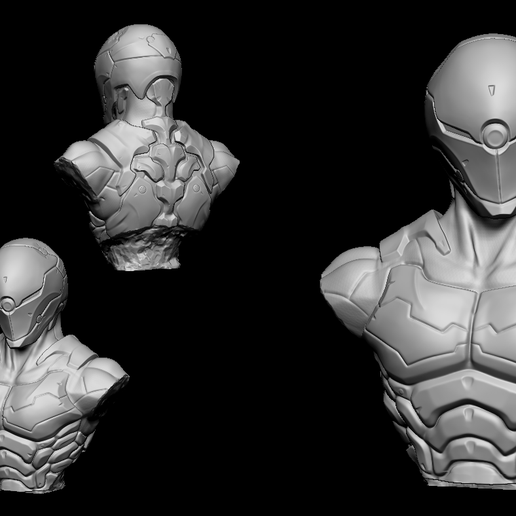 🥷 Cyborg Ninja Bust・ STL File for ・Cults
