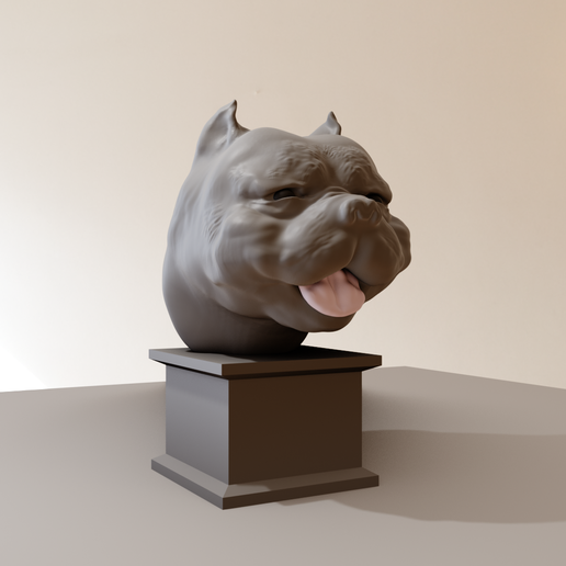 arquivo STL exotic bully bull dog smiling bust stl 🐂 ・Design para ...