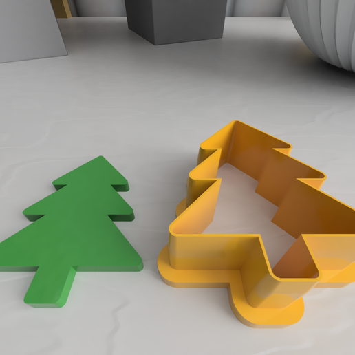 🎄 Christmas Tree Polymer Clay Cutter・Free 3D File for ・Cults
