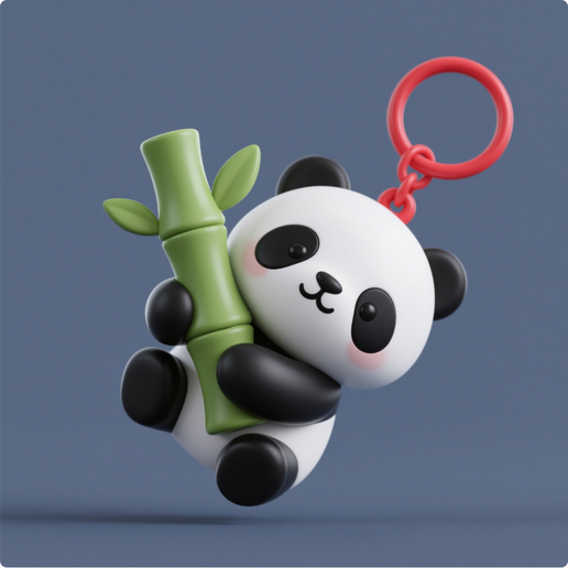 🐼 keychains panda・ STL File for 3D printing・Cults