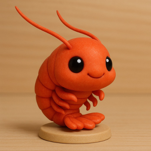 🐉 Camarón figura estilo chibi・Archivo STL para Impresión 3D・Cults