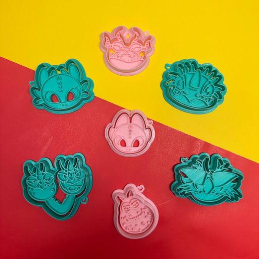 🚆 How to train your dragon cookie cutters!・ STL File for 3D printing・Cults
