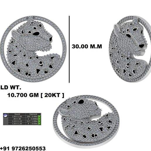 📌 Panthere Broch 2d model・ STL File for 3D printing・Cults