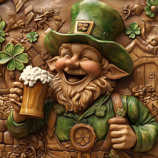 STL file Saint Patrick’s Day Cute Character - CNC & 3D Printable Bas ...