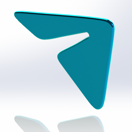 telegram logo 3d
