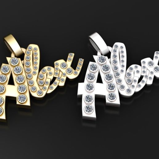 🔑 Cursive Custom Name Pendant 3D printable model・ STL File for 3D ...