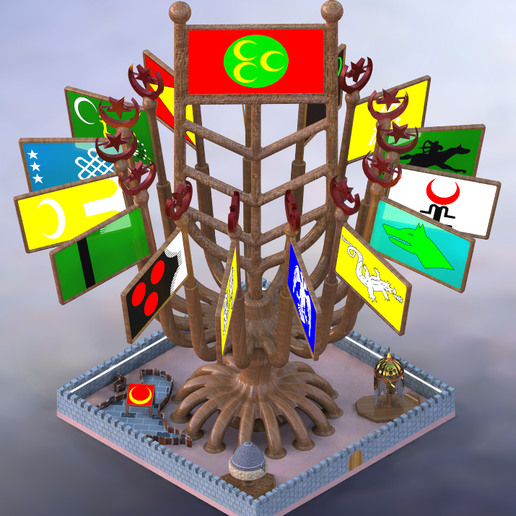 🌳 (Turkish Tree decor)・ STL File for 3D printing・Cults