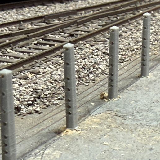🛤️ Model Railway Wire Fence Post・ STL File for 3D printing・Cults
