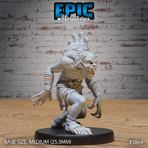 3D file Common Ghoul Roar ‧ DnD Miniature ‧ Tabletop Miniatures ...
