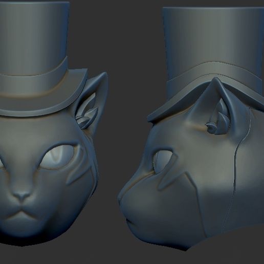🐱 Mask of the cat in the hat・ 3D File for 3D printing・Cults