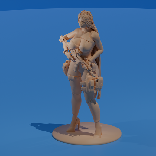 🔫 Glamorous Sniper Babe Sexy 3D Printable STL Model・ STL File for 3D printing・Cults