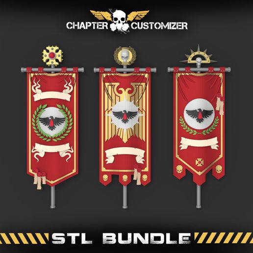 🐦 28mm Crimson Crow Blood Ravens Space Warrior Chapter Standard Bearer ...