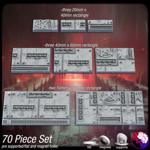 🎲 Infernal Bases (Expansion)・ 3D File for 3D printing・Cults