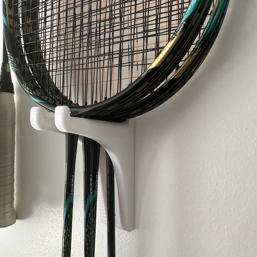 🏸 Wall bracket for badminton rackets・ STL File for 3D printing・Cults