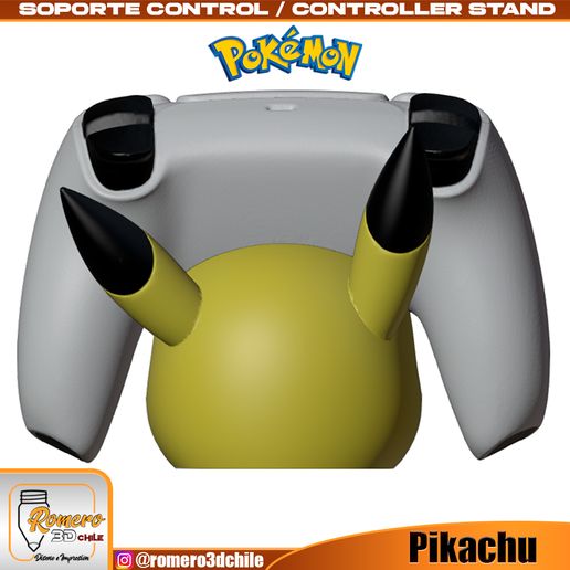 🐉 Pikachu / Pokemon Control Support・ STL File for 3D printing・Cults