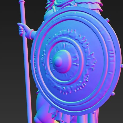 👩 Goddess of Wisdom - Warrior Woman with Spear and Owl・ 3D File for 3D ...