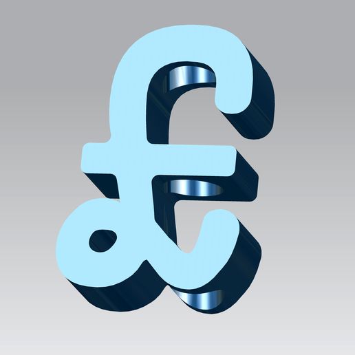💷 Pound sterling sign, Straw topper, 3d print file, stl files. Tropical ...