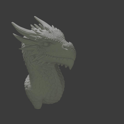 🐉 Dragon Head DnD・Free OBJ File for 3D printing・Cults