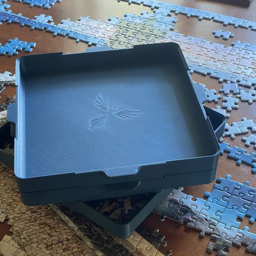 🧩 Stackable Jigsaw Puzzle Sorting Trays・Free STL File for 3D printing・Cults