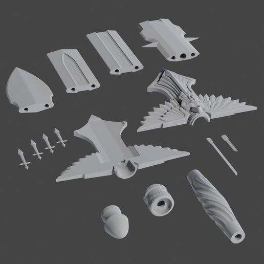🗡️ Angels of Death power blade, SM2 sword・ 3D File for 3D printing・Cults