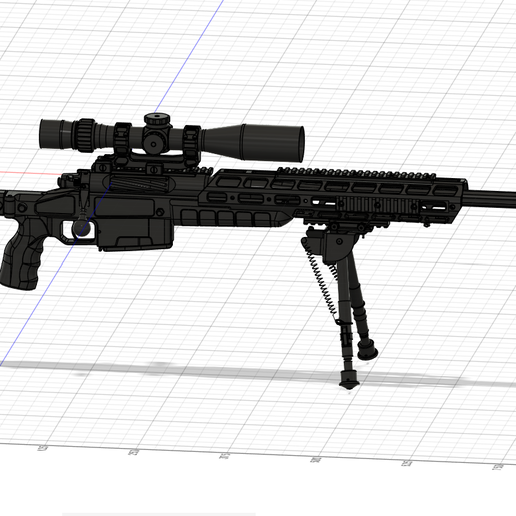 🔫 T5000 sniper CAD model・ STEP File for 3D printing・Cults