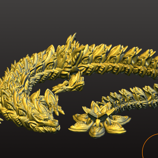 🐉 Flail Tail Primus Articulated Dragon・ STL File for 3D printing・Cults