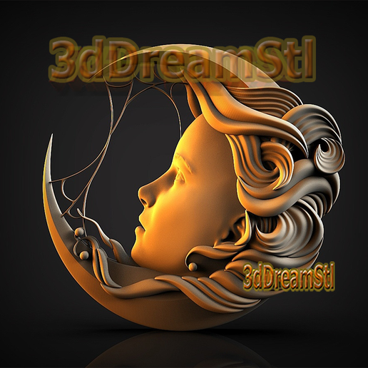 🌙 Moon STL model, CNC router engraver, artcam, aspire, CNC files, wood ...