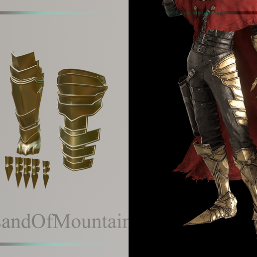 🎭 Final Fantasy VII | Vincent Valentine's Armor Set・ OBJ File for 3D ...