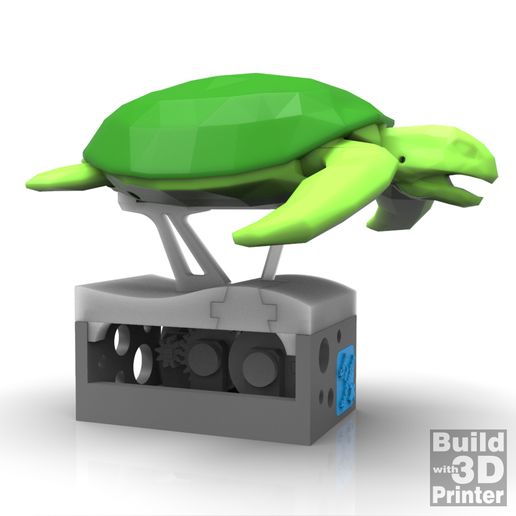 Free STL file Save the Sea Turtles (automata)・3D printable model to ...